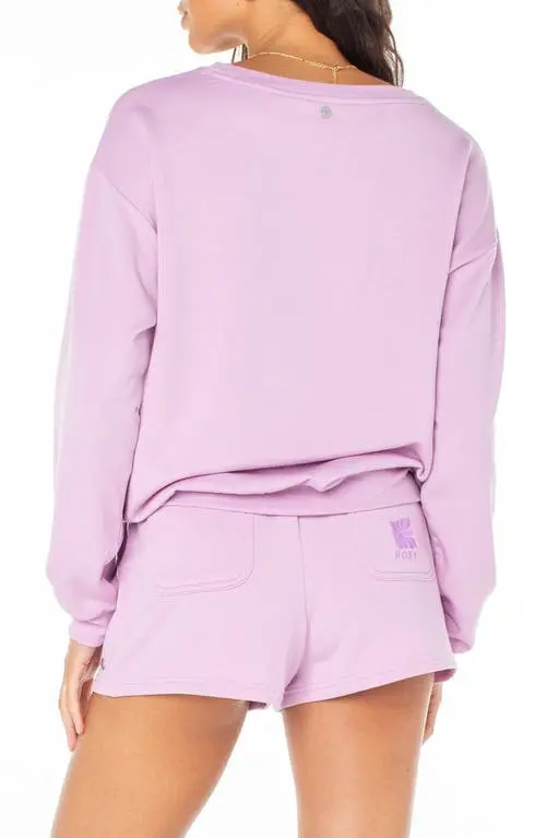 Roxy Surfing Moonlight Graphic Sweatshirt - Orchid Bouquet Solid