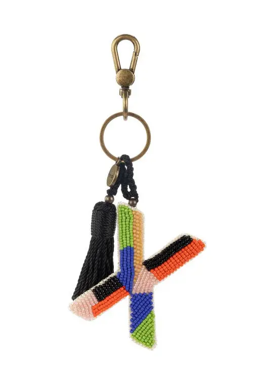 THE SAK Beaded Initial Charm - X