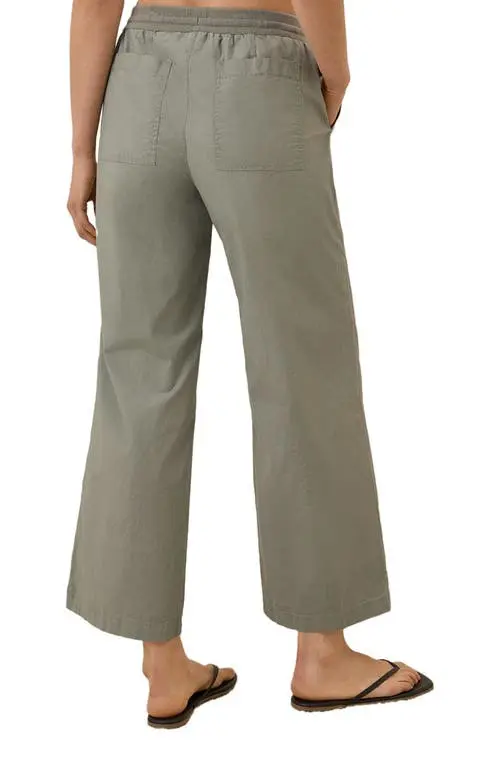 PACT Organic Cotton Poplin Wide Leg Trousers - Shadow
