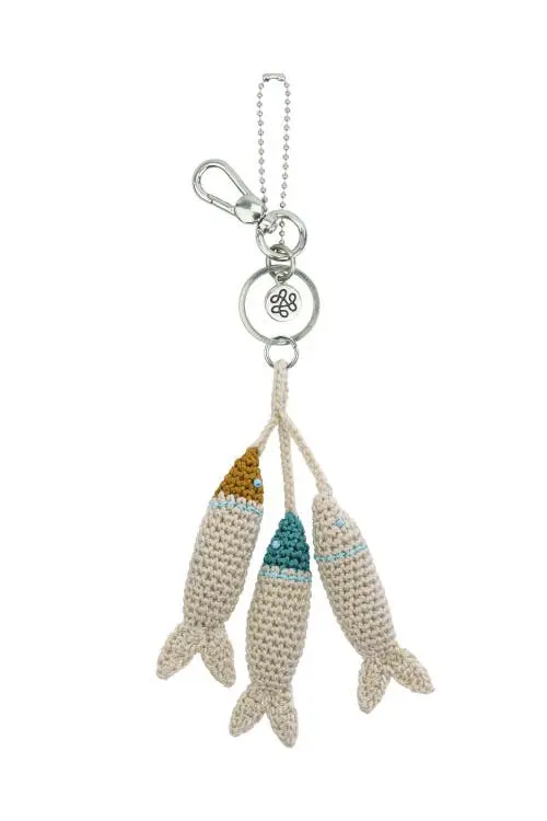 THE SAK Yarnicharmz Hand Crochet Dangleocean Animals - Sardines