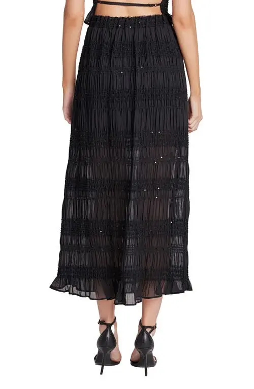 Endless Rose Sequin Embellished Chiffon Maxi Skirt