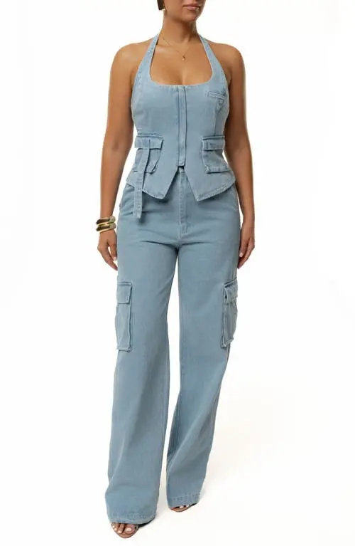JLUXLABEL Cargo Style Utility Jeans