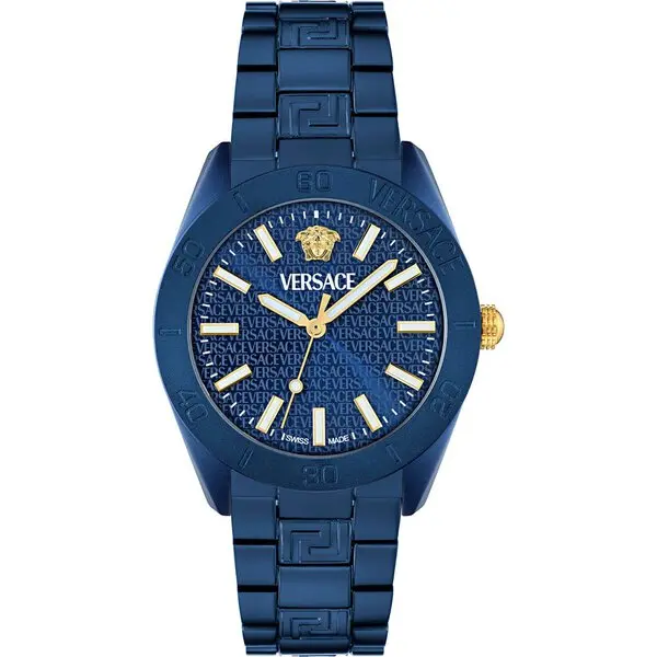 Versace V-dome Bracelet Watch - Blue
