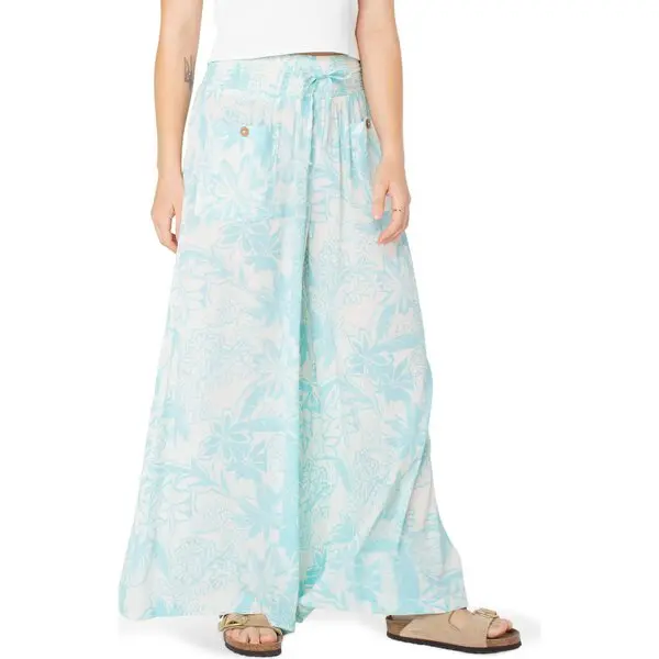 Roxy Sunset Daze Wide Leg Pants - Tibetan Stone Tropicol Print