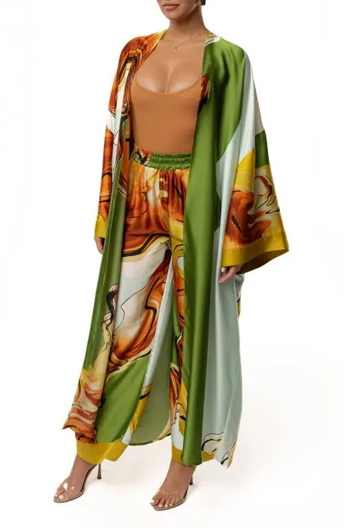 JLUXLABEL Nola Satin Maxi Duster