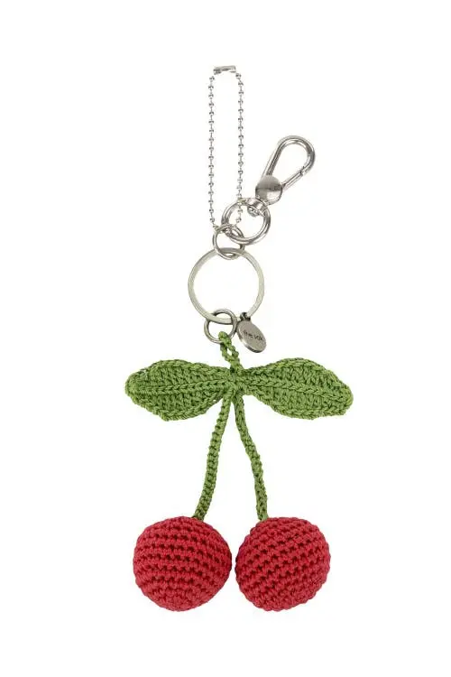 THE SAK Yarnicharmz Hand Crochet Danglefood - Cherries