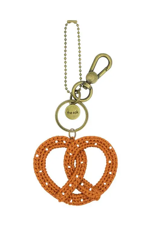 THE SAK Yarnicharmz Hand Crochet Danglefood - Pretzel