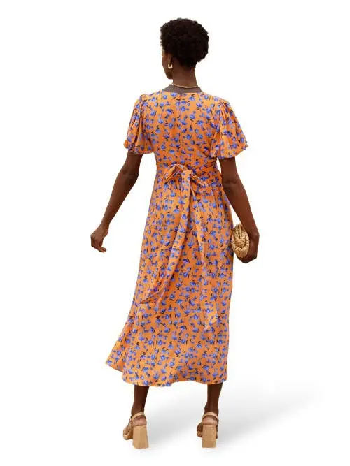 RO&ZO Floral Puff Sleeve Dress