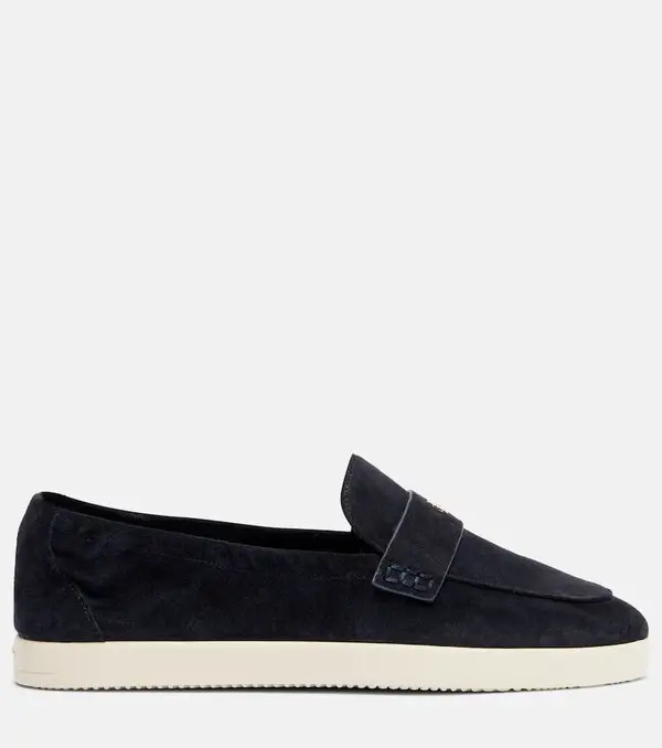 Tory Burch Double T Suede Loafers
