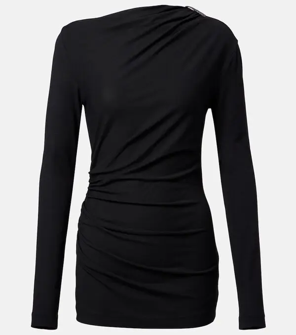 Brunello Cucinelli Monili Gathered Top - Black