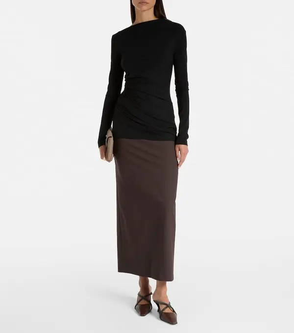 Brunello Cucinelli Monili Gathered Top