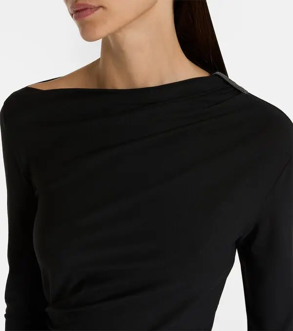 Brunello Cucinelli Monili Gathered Top