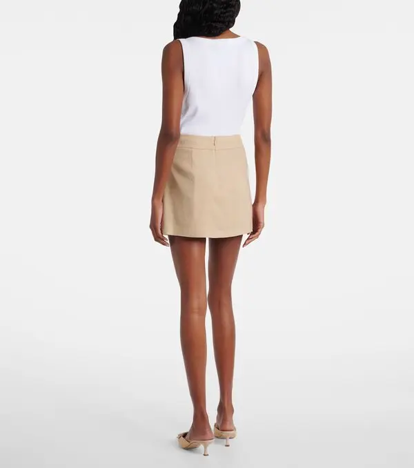 Veronica Beard Alvara Linen-blend Skort - Beige