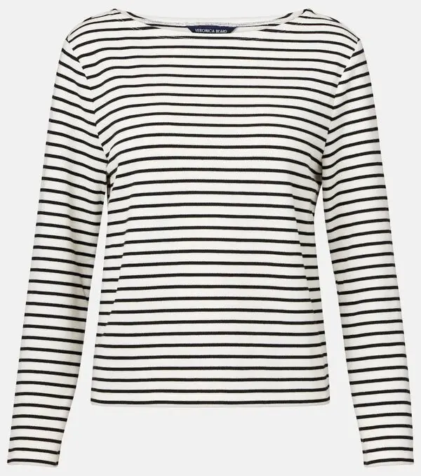 Veronica Beard Hovey Striped Top - White