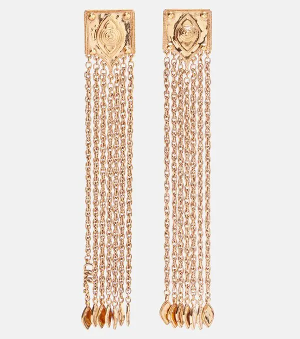 Chloé Amulet Drop Earrings - Gold