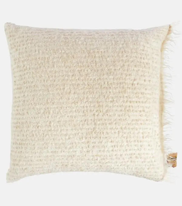 THE HOUSE OF LYRIA Ariete Wool And Cotton-blend Cushion - White