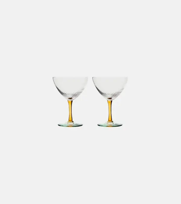 NASONMORETTI Set Of 2 Glass Cocktail Glasses