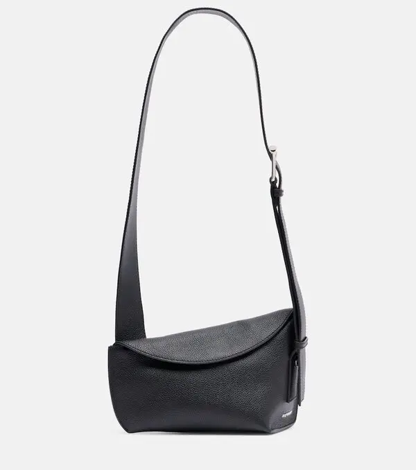 Alexander McQueen T-bar Sling Leather Shoulder Bag - Black