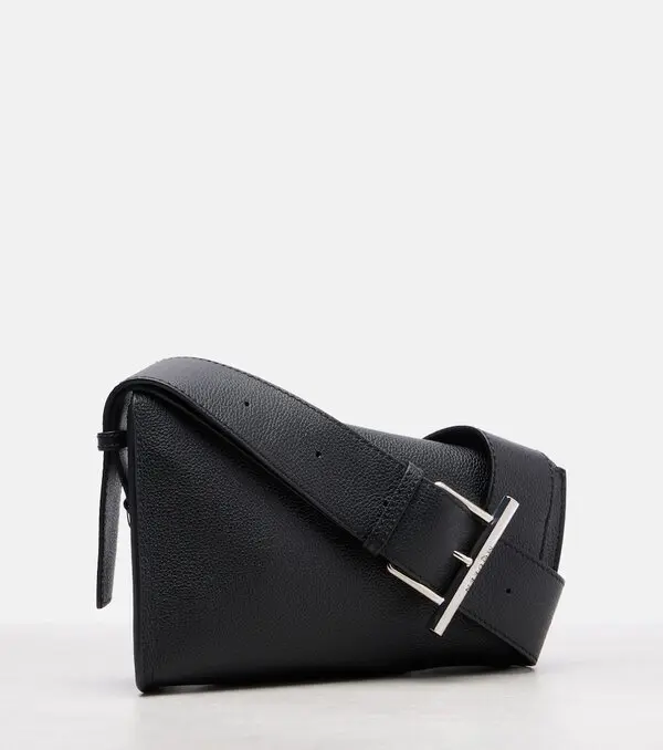 Alexander McQueen T-bar Sling Leather Shoulder Bag - Black