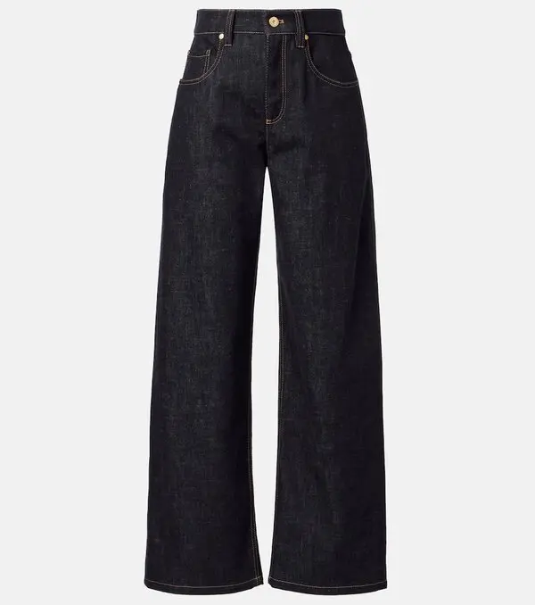 Brunello Cucinelli Mid-rise Wide-leg Jeans
