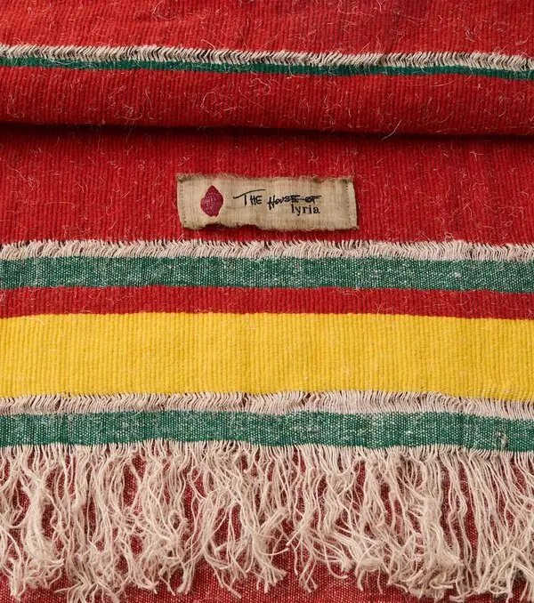 THE HOUSE OF LYRIA Xoroi Striped Wool-blend Throw