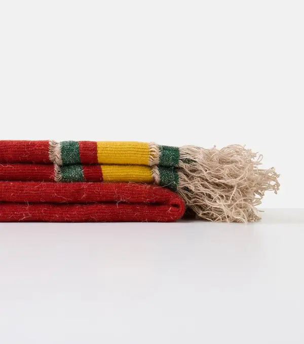 THE HOUSE OF LYRIA Xoroi Striped Wool-blend Throw