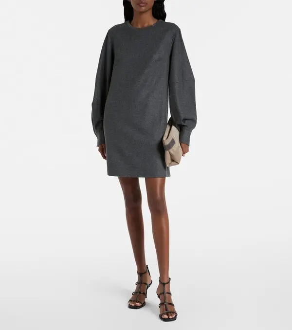 Brunello Cucinelli Wool And Cashmere Minidress