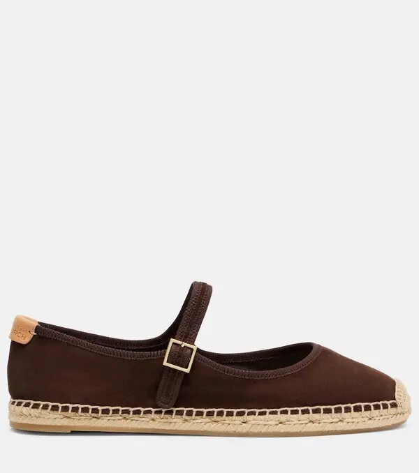 Tory Burch Suede Mary Jane Espadrilles