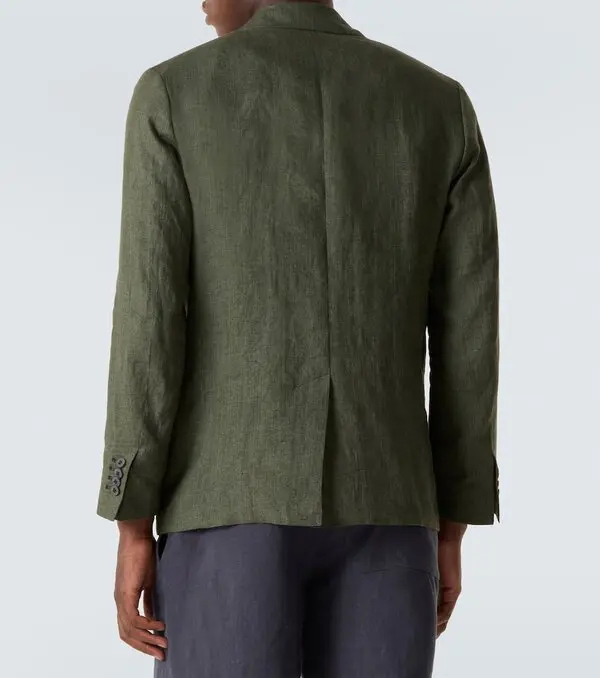 Sunspel Linen Blazer - Green
