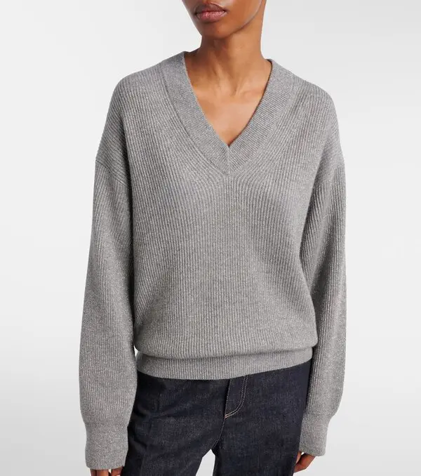 Brunello Cucinelli Ribbed-knit Cashmere-blend Sweater