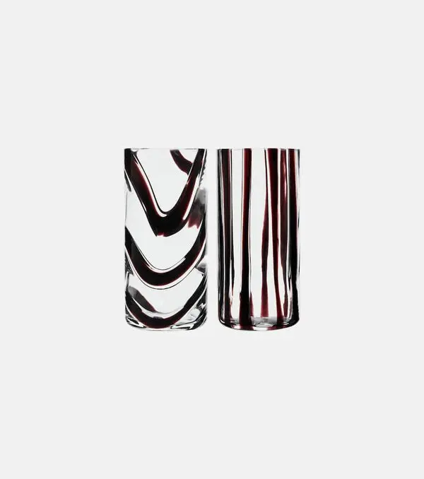 NASONMORETTI Cyrcus Set Of 2 Highball Glasses - Black
