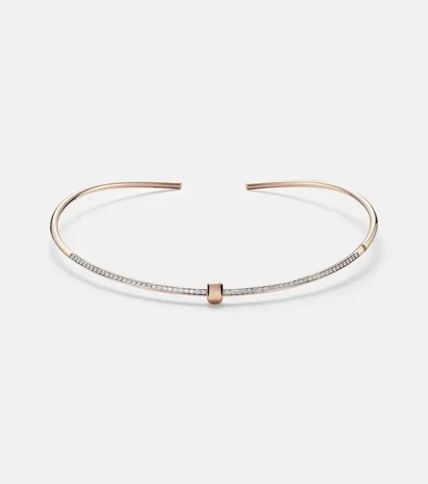 Pomellato 18kt Rose Choker With Diamonds - Gold