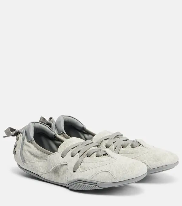 Acne Studios Suede Ballet Flats - Grey