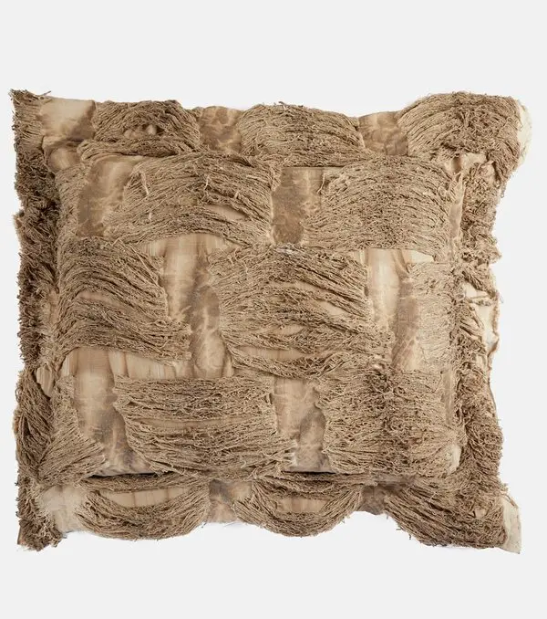 THE HOUSE OF LYRIA Bolma Wool And Cotton Pillow - Beige