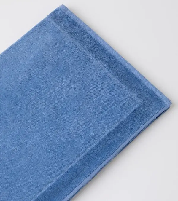 Loro Piana Crest Cotton Terry Beach Towel - Blue