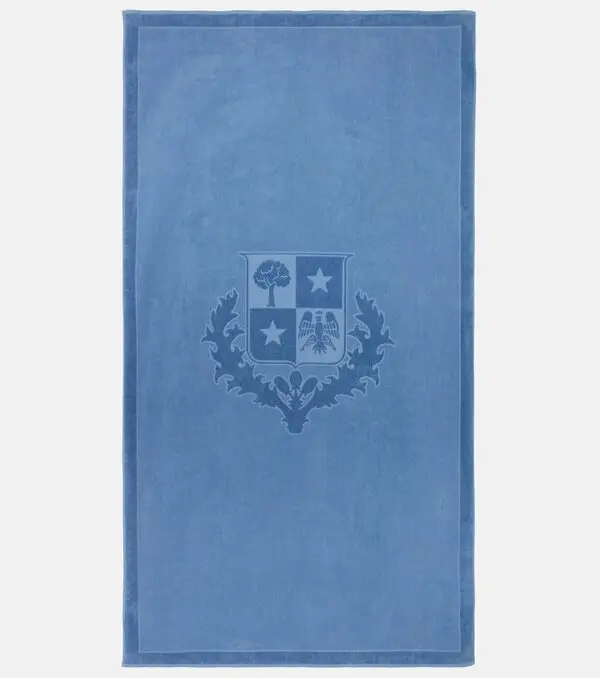 Loro Piana Crest Cotton Terry Beach Towel - Blue