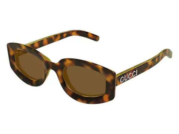 Gucci Geometric Sunglasses - Light Havana/yellow (gg1719s 002)