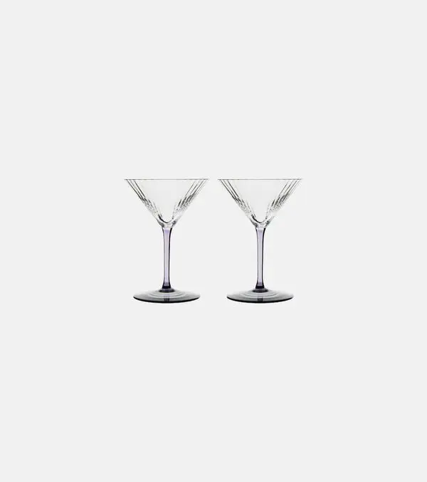 NASONMORETTI Set Of 2 Martini Glasses - Transparent