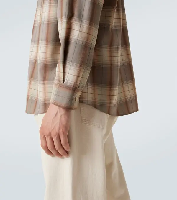Auralee Checked Wool Shirt