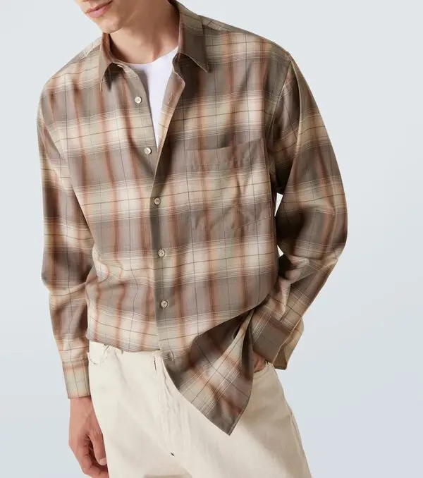 Auralee Checked Wool Shirt