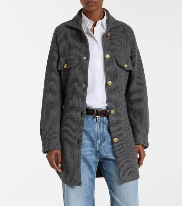 Brunello Cucinelli Wool, Cashmere, And Silk Cardigan With Detachable Belt