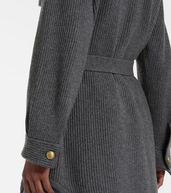 Brunello Cucinelli Wool, Cashmere, And Silk Cardigan With Detachable Belt