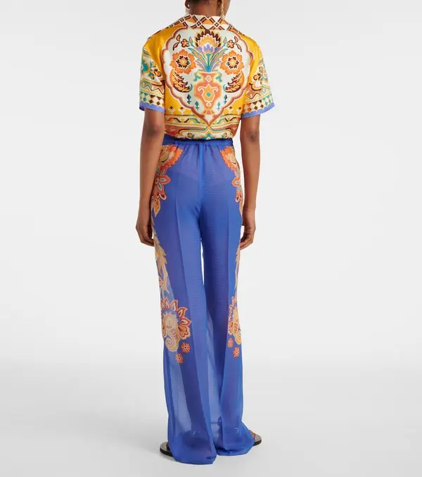 Etro Paisley Wide-leg Pants