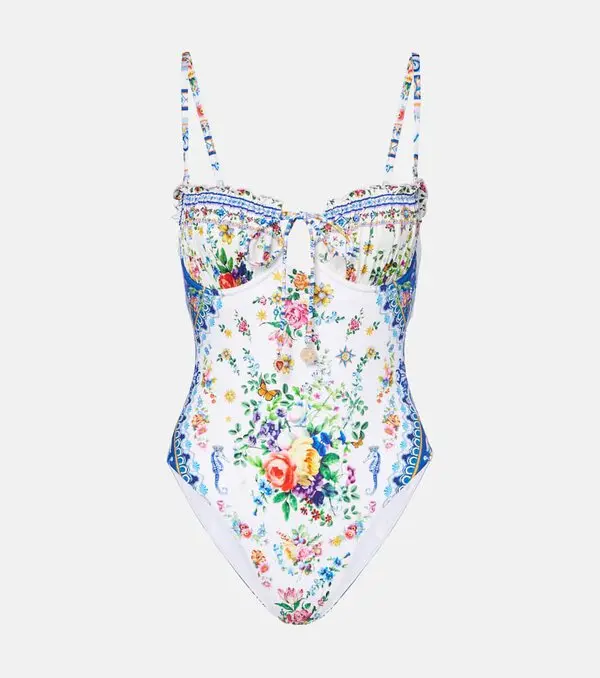 Camilla Embellished Printed Swimsuit - Multicoloured