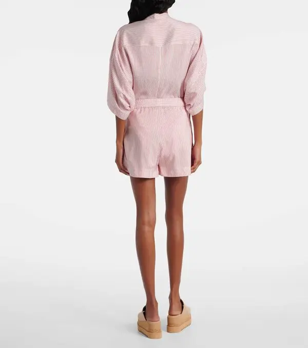 Stella McCartney Striped Silk Shorts