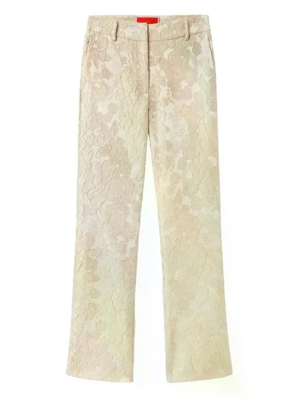 La DoubleJ Floral-jacquard Trousers