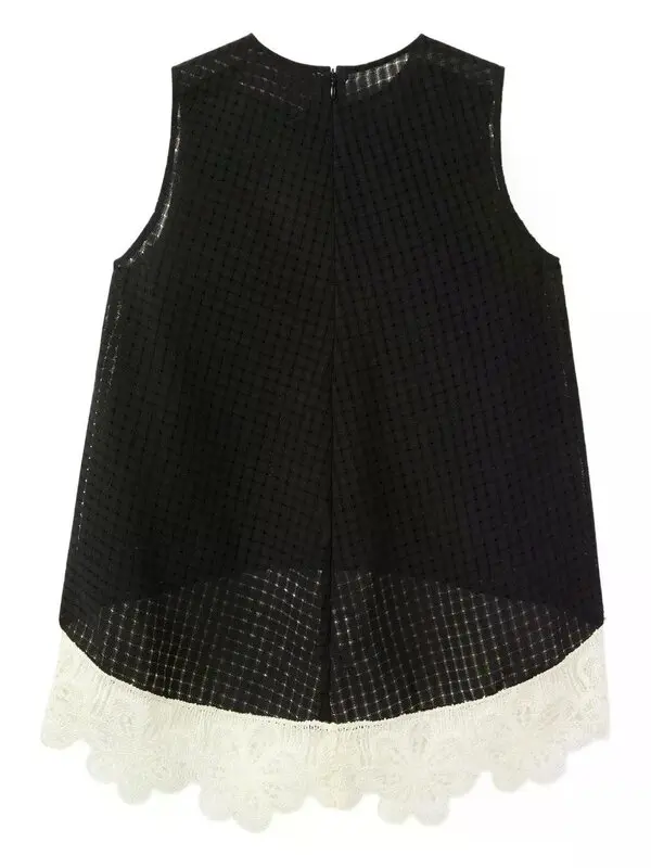 La DoubleJ La Scala Lace-hem Sleeveless Top