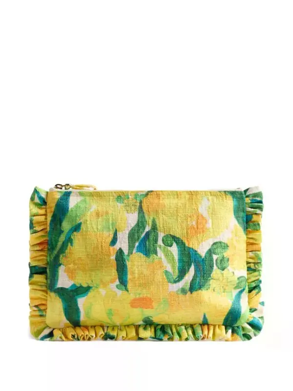 La DoubleJ Floral Print Clutch - Yellow