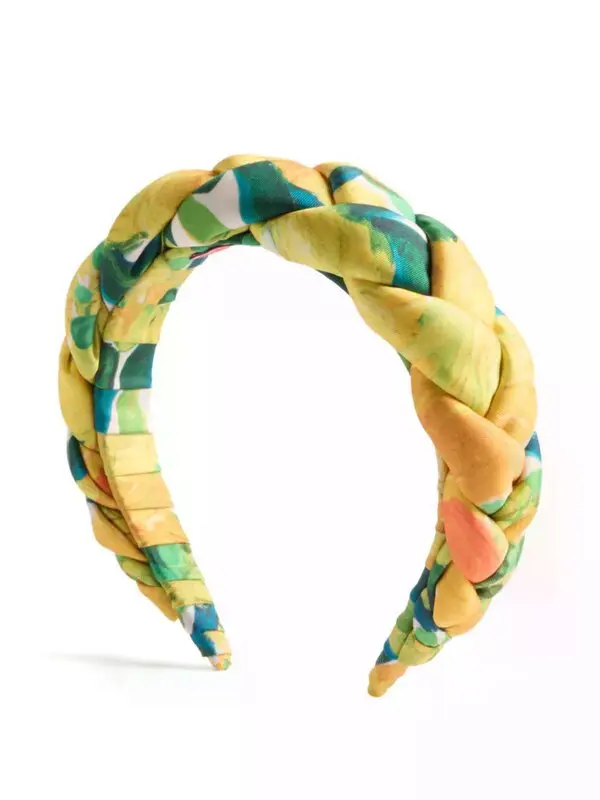La DoubleJ Braided Floral Headband - Yellow