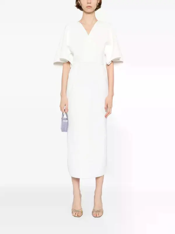 Maticevski V-neck Midi Dress - White
